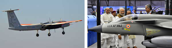 TAPAS UAV and Tejas Fighter