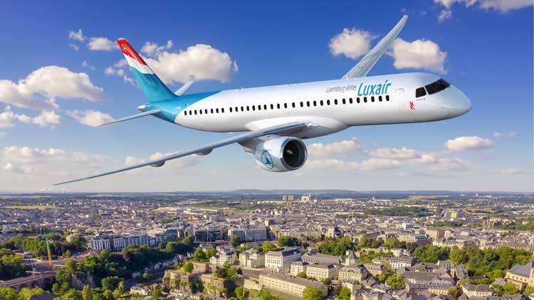 Luxair and Embraer sign a Pool Program agreement for the airline's ...